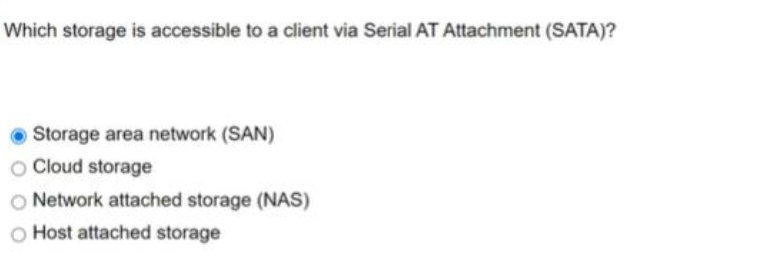 Solved Which storage is accessible to a client via Serial AT | Chegg.com