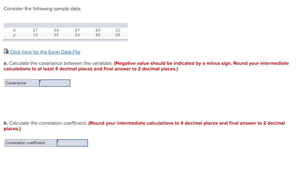 Solved Consider the following sample data: 17 13 24 20 27 23 | Chegg.com