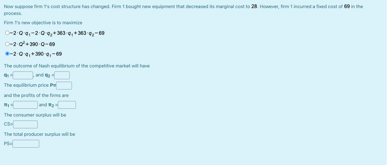 Solved The inverse demand for an oligopoly market with an | Chegg.com