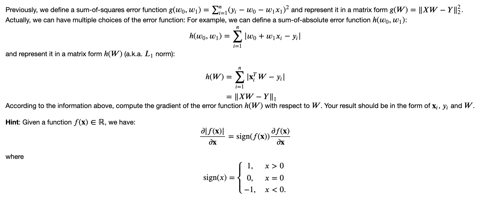 Solved Previously, we define a sum-of-squares error function | Chegg.com