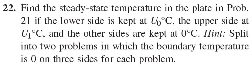 Solved 22. Find the steady-state temperature in the plate in | Chegg.com