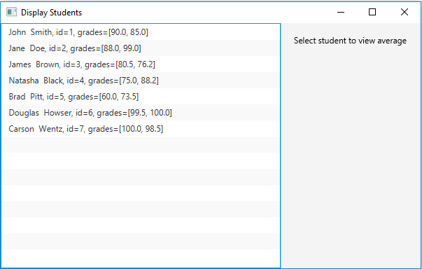 Solved Gradebook - JavaFX, File I/O, CSV Parsing Problem | Chegg.com