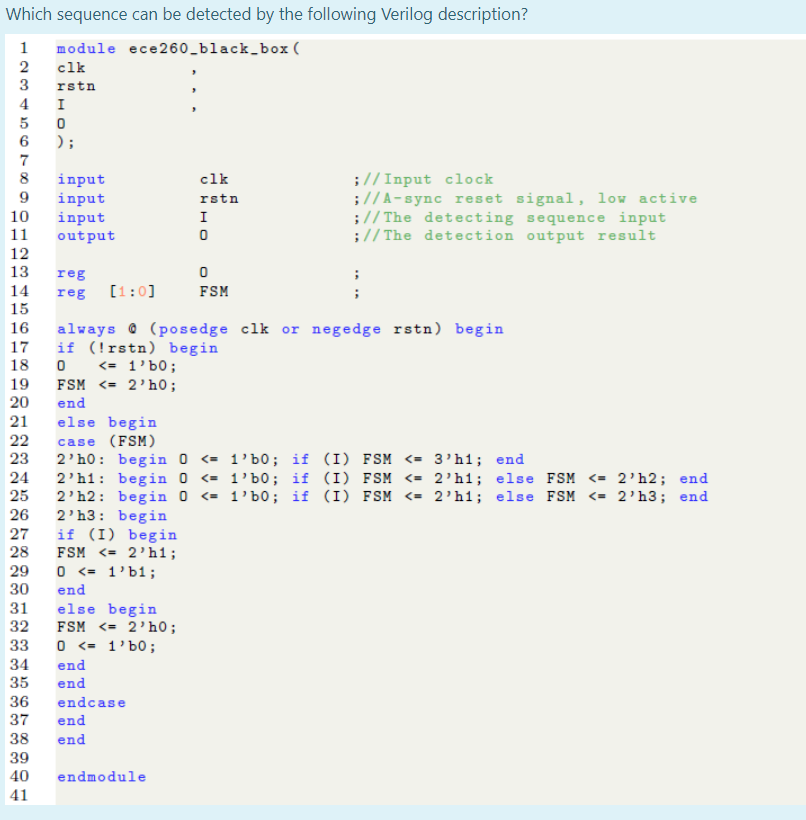 Solved 11 Which sequence can be detected by the following | Chegg.com