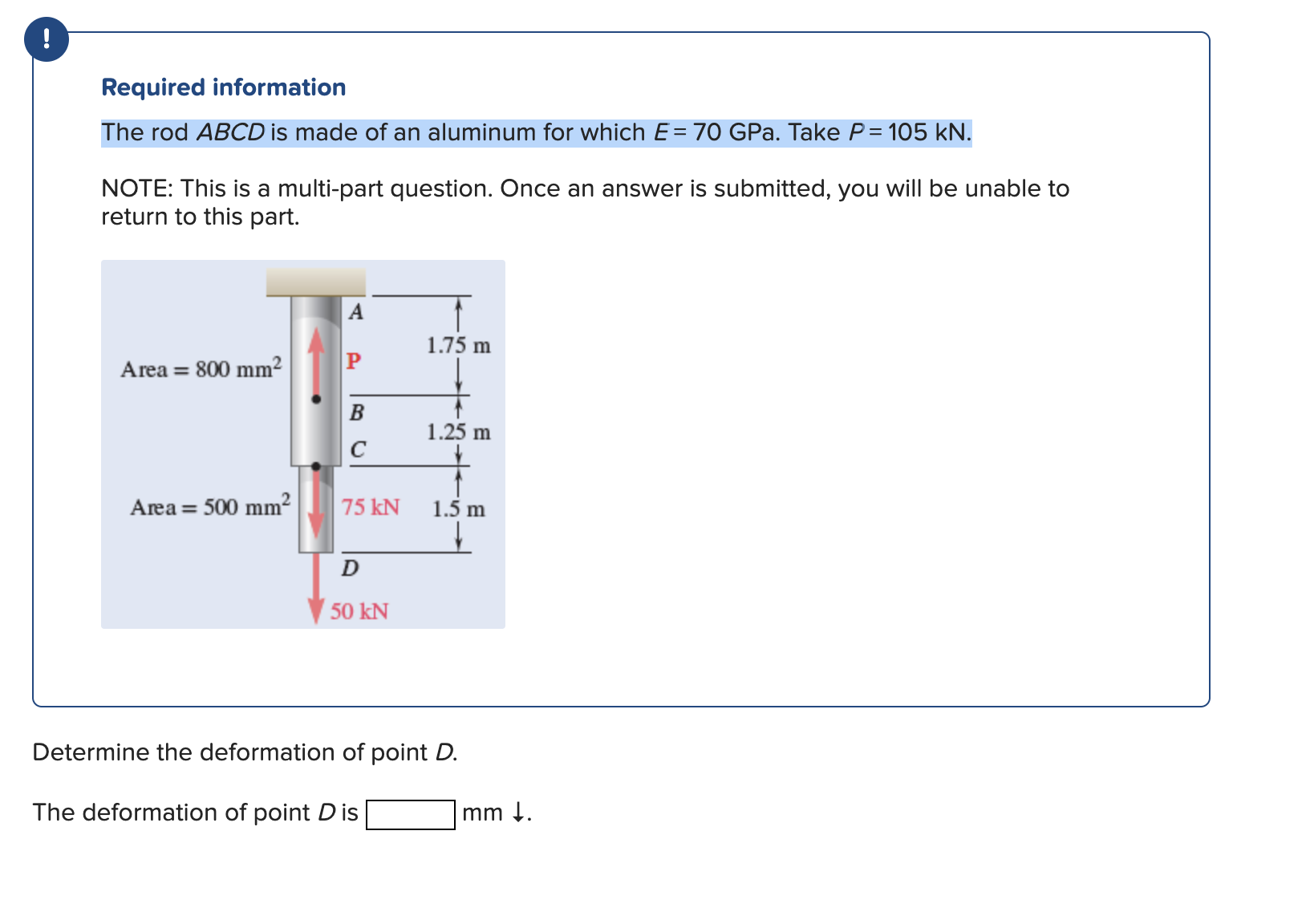 Solved Required information The rodABCD is made of an | Chegg.com