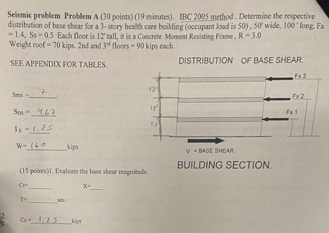 Solved Seismic Problem Problem A 30 Points 19 Minutes 7364