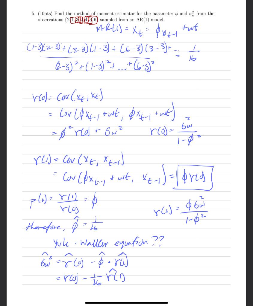 Solved Find the method of moment estimator for the parameter | Chegg.com