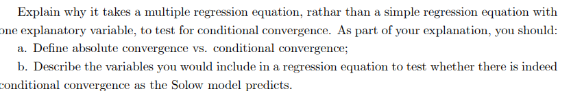 Solved Explain why it takes a multiple regression equation, | Chegg.com