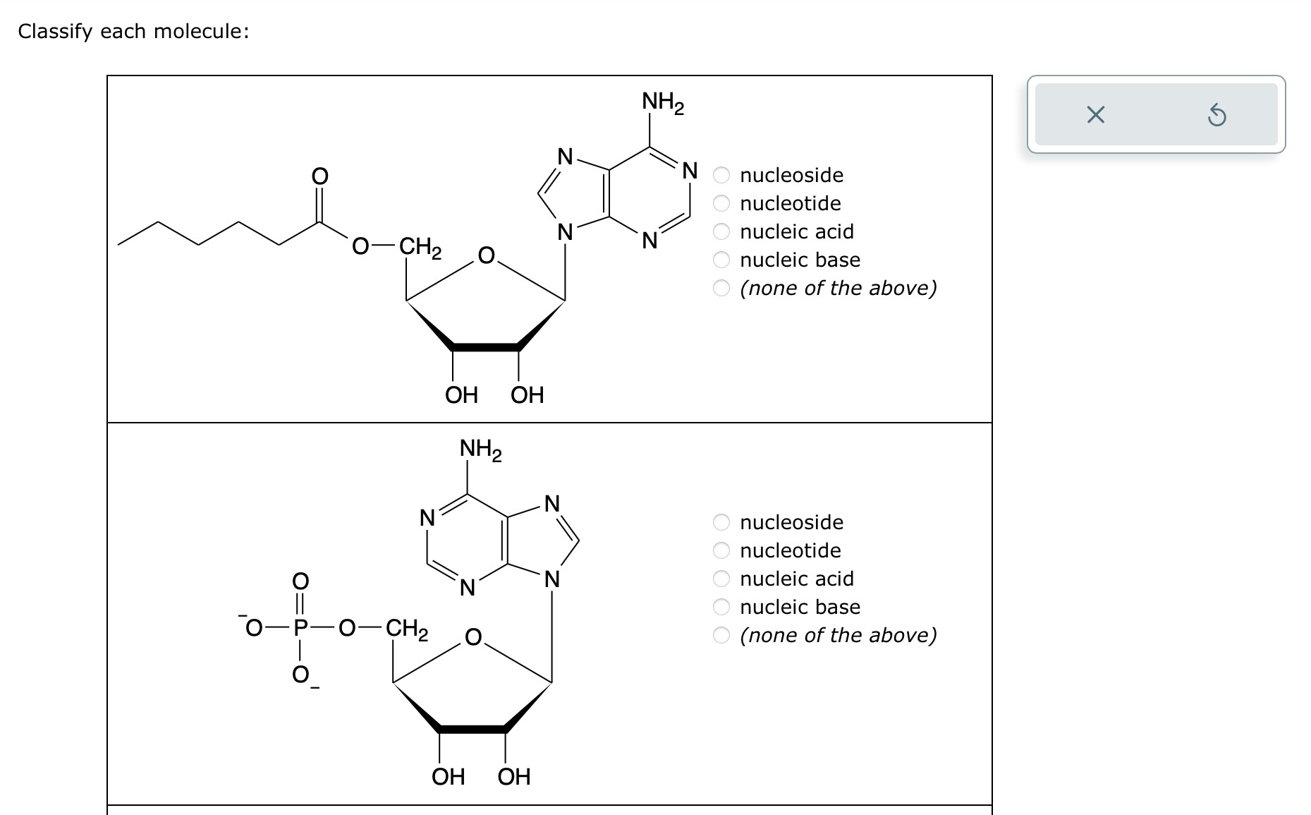 Solved Classify each molecule: | Chegg.com Solved Classify each molecule: | Chegg.com