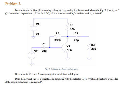 Problem 1. From the LTspice component library select | Chegg.com