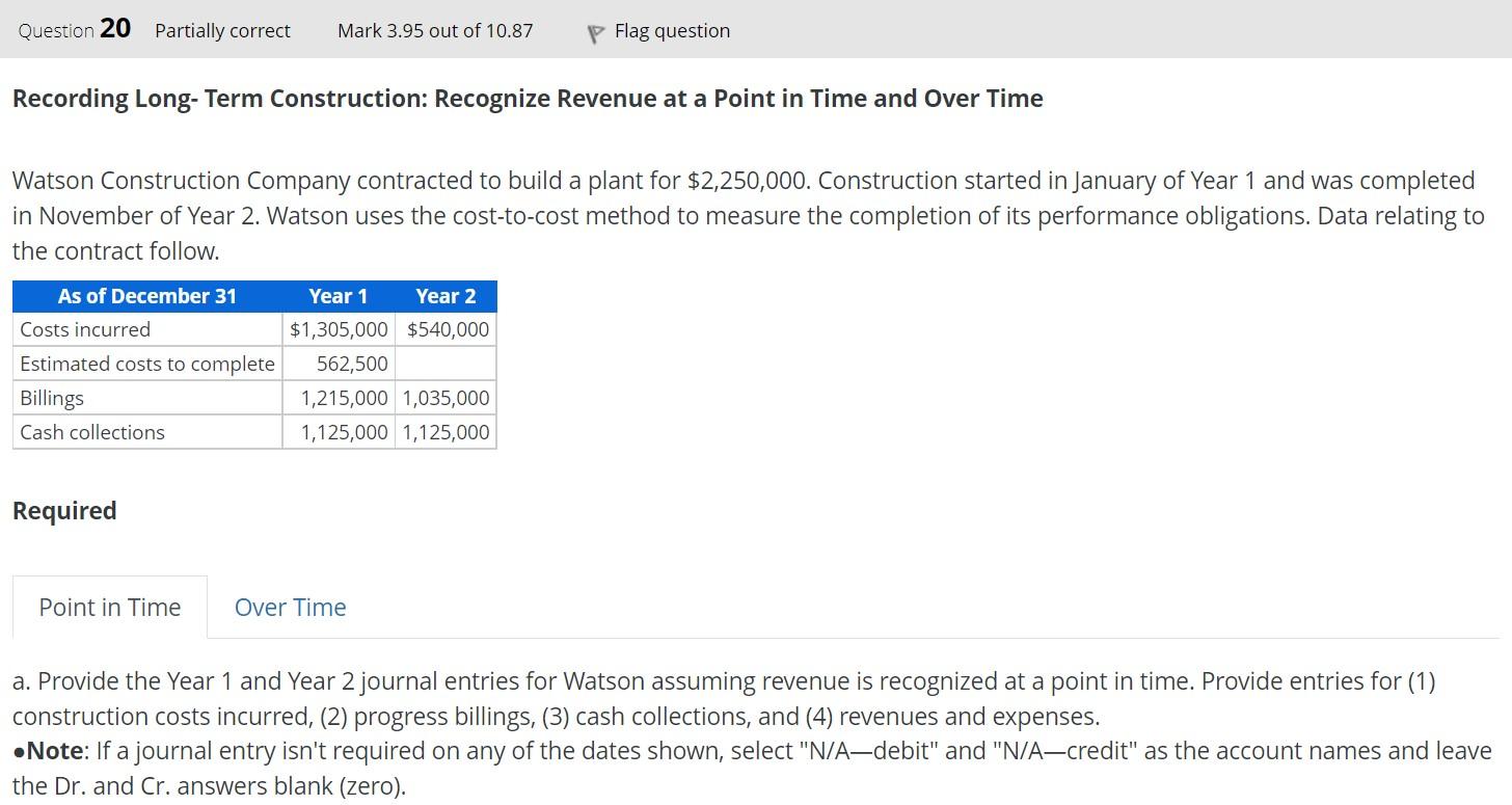 Solved Recording Long- Term Construction: Recognize Revenue | Chegg.com
