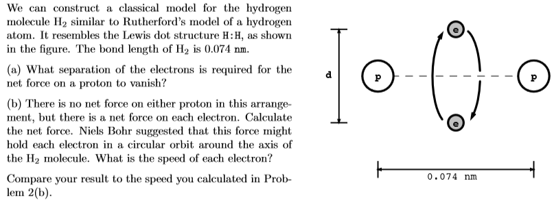Solved We can construct a classical model for the hydrogen | Chegg.com