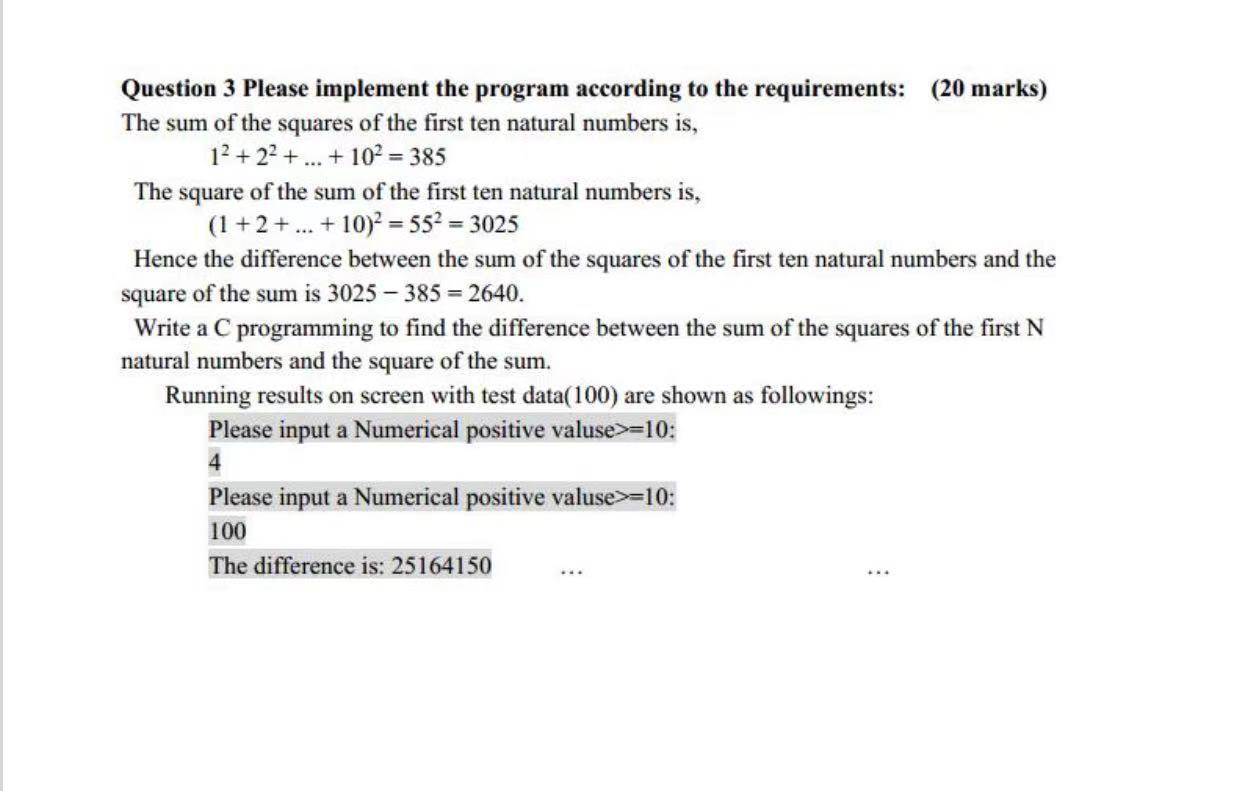 Solved Question 3 Please implement the program according to | Chegg.com