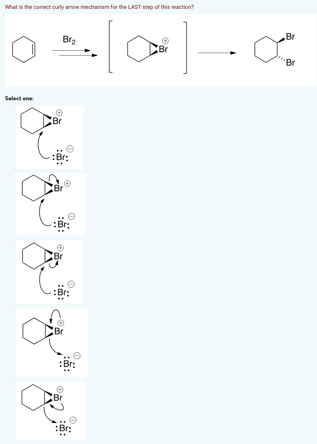 Solved What is the correct curly arrow mechanism for the | Chegg.com