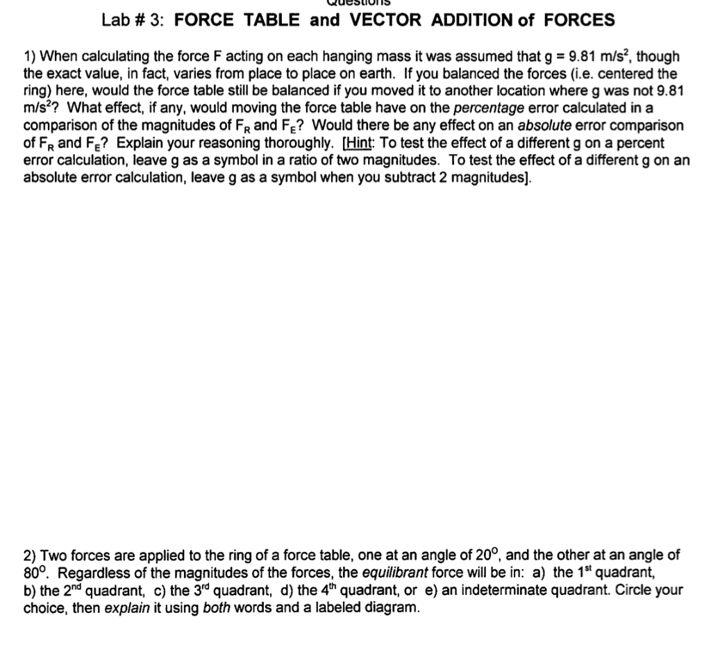 Solved Data Table 2 Force Mass (g) Mass (kg) Force (N) | Chegg.com