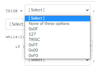 Solved Consider the following code. The code configures | Chegg.com