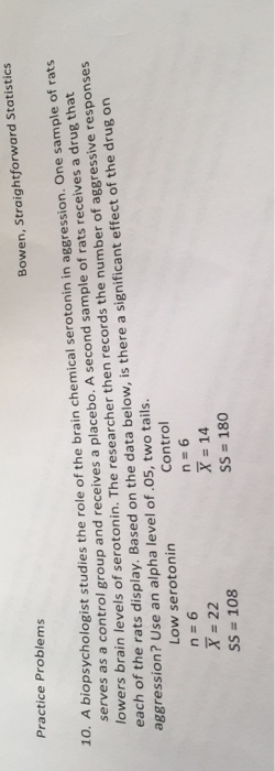 Solved Practice Problems Bowen Straightforward Statistics Chegg