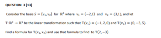 Solved Consider the basis \\( S=\\left\\{v_{1}, | Chegg.com