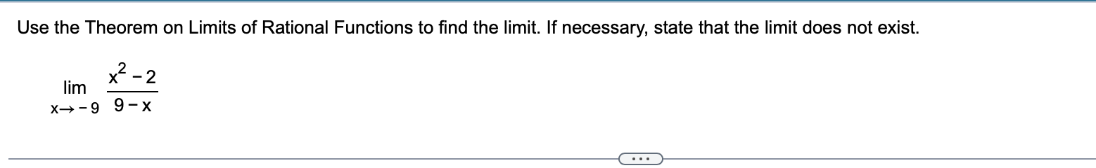 Solved Use The Theorem On Limits Of Rational Functions To