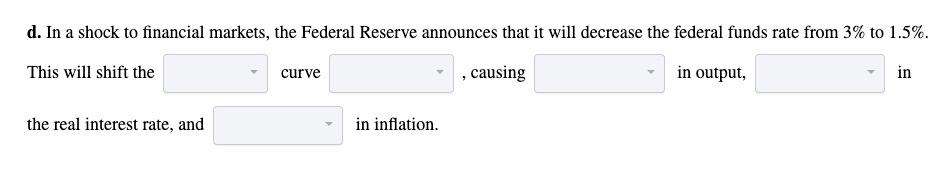 Solved For each of the following scenarios, use the Fed | Chegg.com