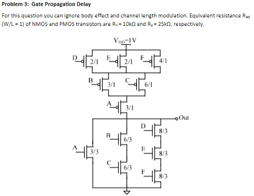Solved Problem 3: Gate Propagation Delay For this question | Chegg.com