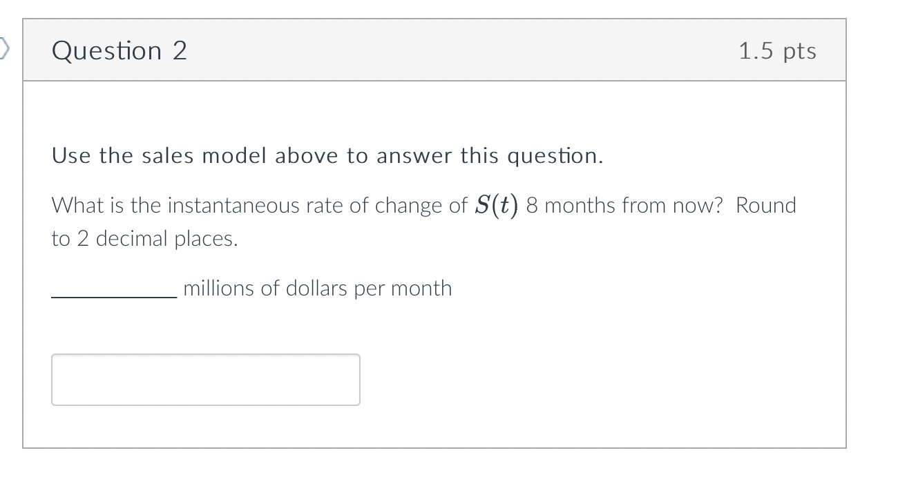 Solved Use the sales model above to answer this question. | Chegg.com
