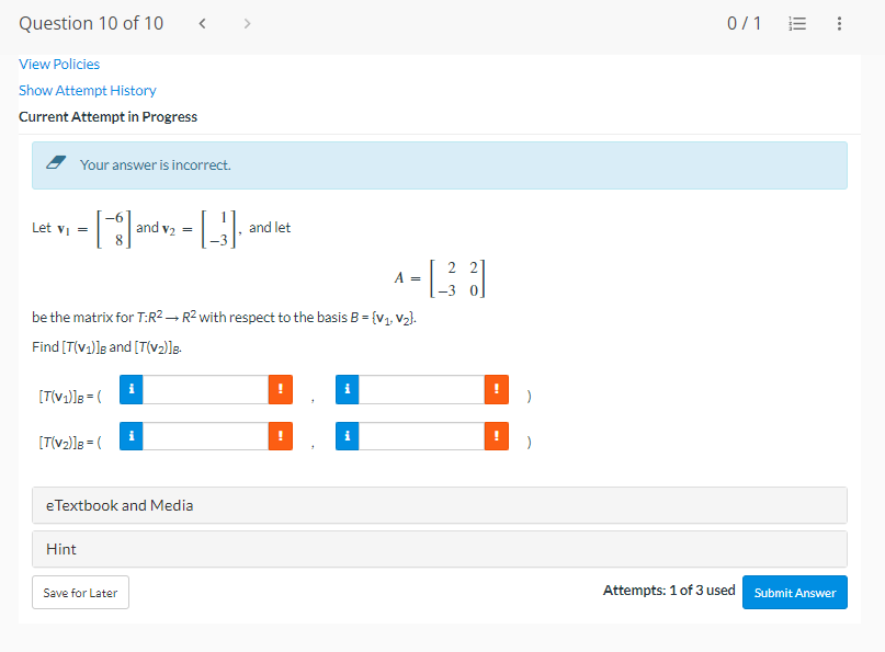 Solved Question 10 of 10 View Policies Show Attempt History | Chegg.com