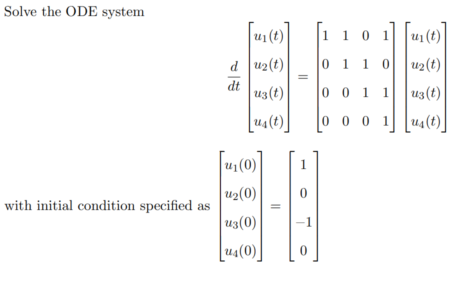 Solved Solve the ODE system | Chegg.com