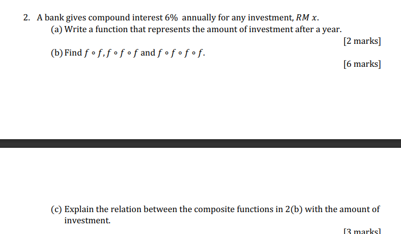 Solved 2. A bank gives compound interest 6% annually for any | Chegg.com