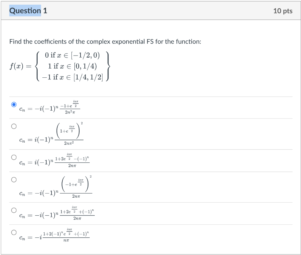 Find the coefficients of the complex exponential FS | Chegg.com
