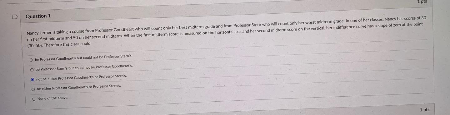Solved 1 pts Question 1 Nancy Lerner is taking a course from | Chegg.com