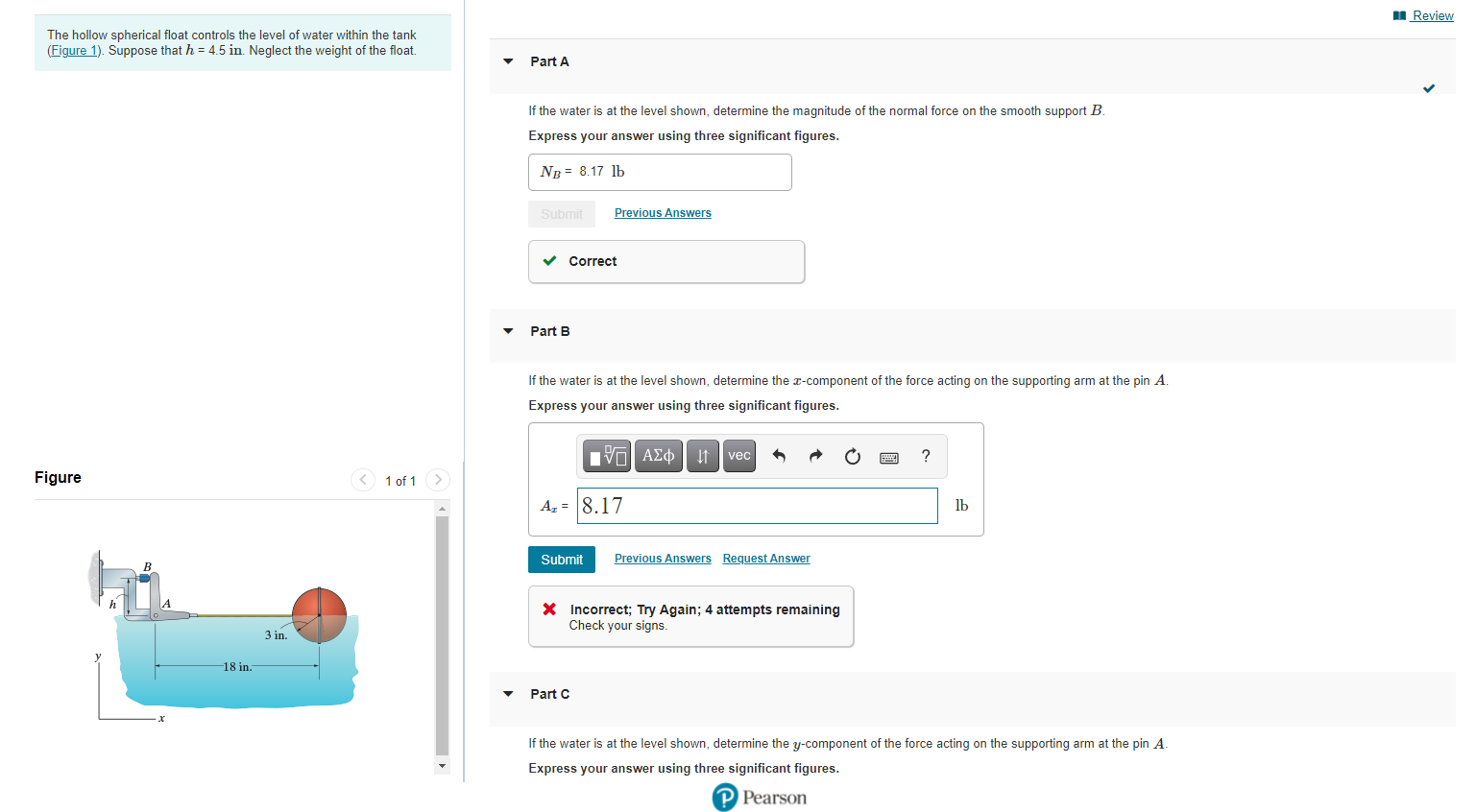 Solved Review The hollow spherical float controls the level | Chegg.com