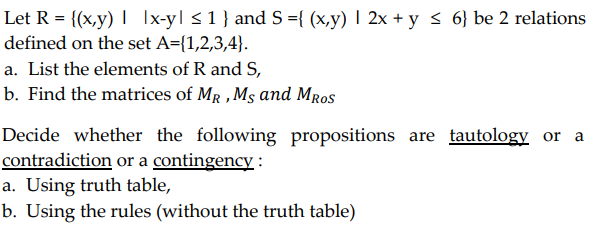 Solved Let R={(x,y)∣∣x−y∣≤1} and S={(x,y)∣2x+y≤6} be 2 | Chegg.com