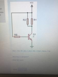 Solved VCC R2 R1 20 0 RB | Chegg.com