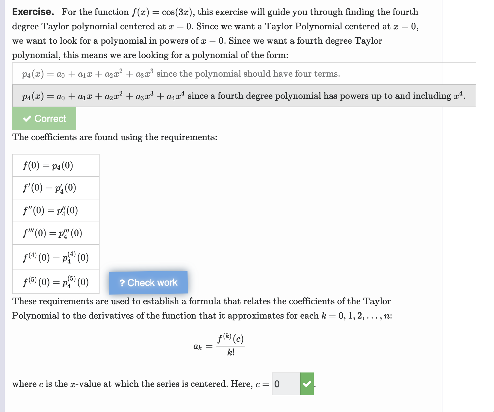 Solved Exercise. For the function f(x)=cos(3x), ﻿this | Chegg.com