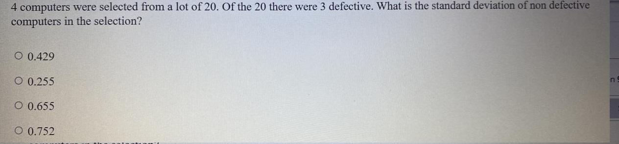 Solved 4 computers were selected from a lot of 20. Of the 20 | Chegg.com