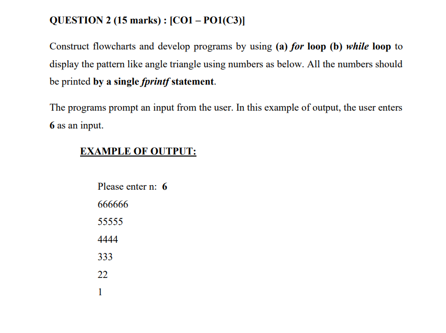 Solved QUESTION 2 (15 marks) : [C01 – PO1(C3)] Construct | Chegg.com