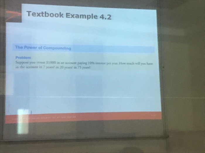 Solved Textbook Example 4.2 The Power of Compounding Problem | Chegg.com