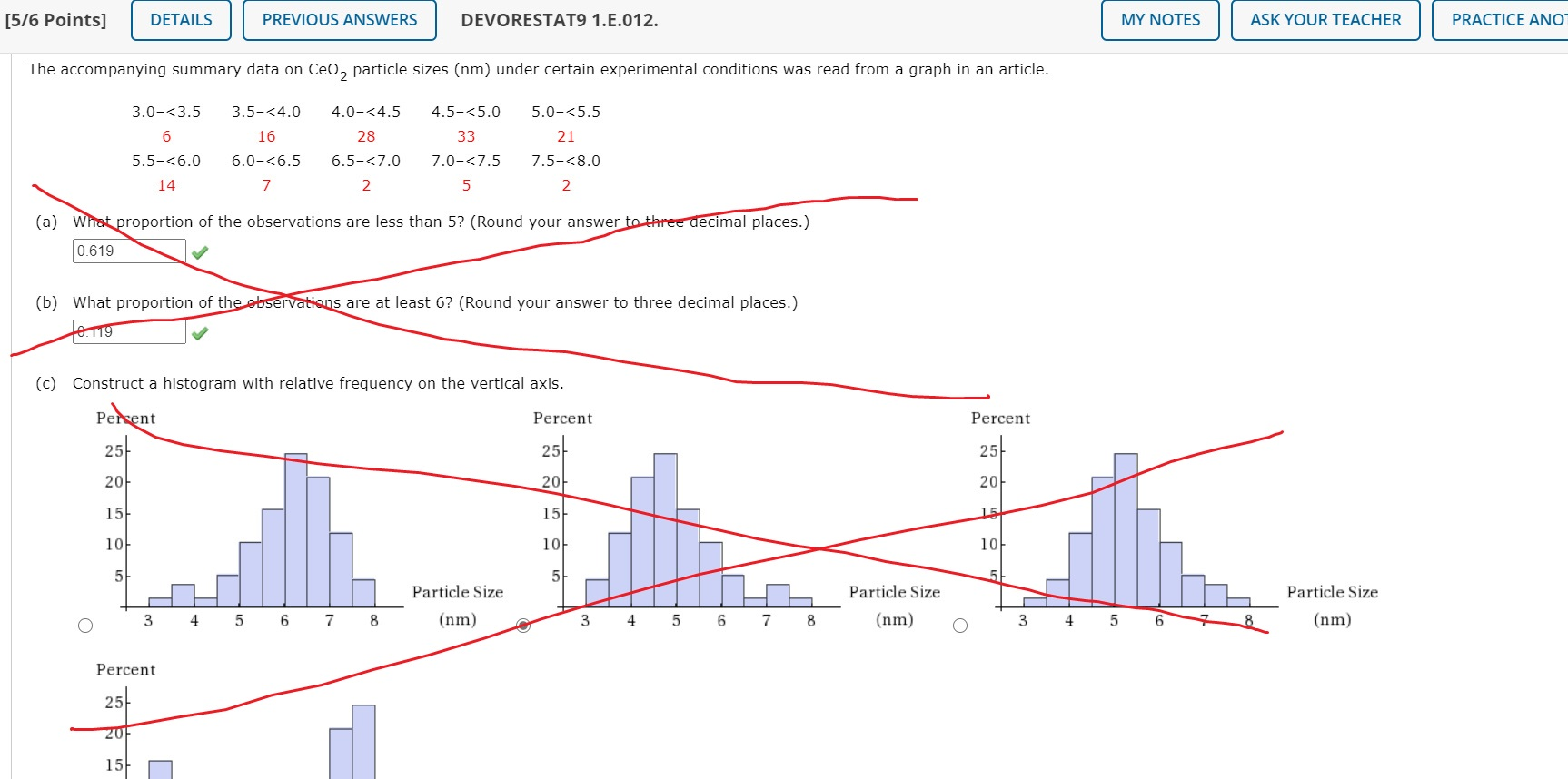 Solved [10/12 Points] DETAILS PREVIOUS ANSWERS DEVORESTAT9 | Chegg.com