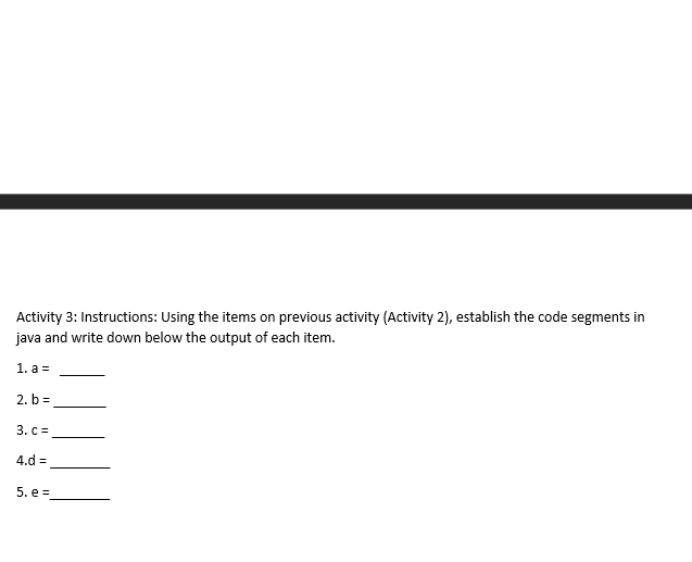 Solved Activity 2: Append the (literal constants) values | Chegg.com