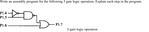 Solved Write an assembly program for the following 3 ﻿gate | Chegg.com