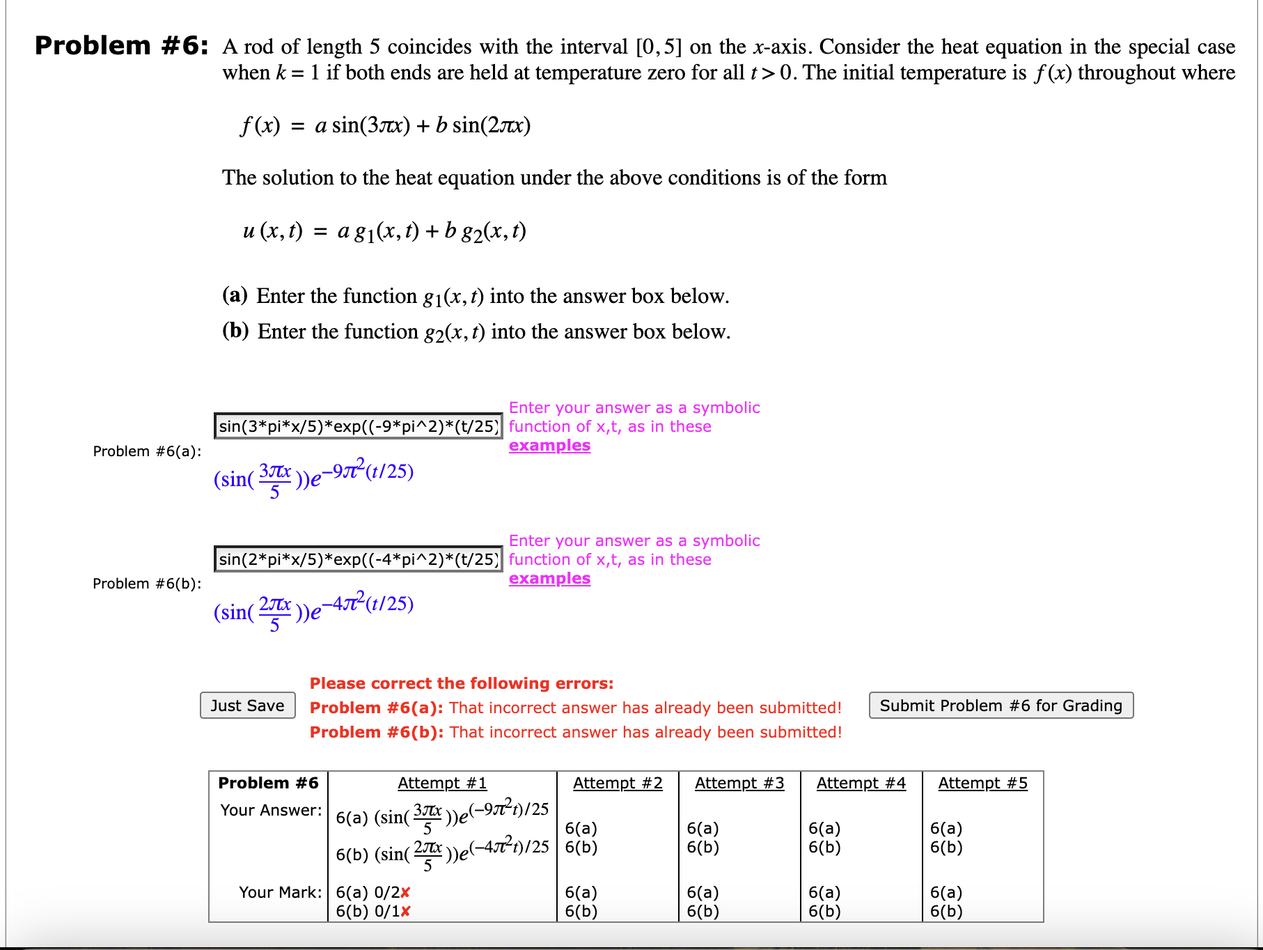Solved Problem #6: A rod of ﻿length 5 ﻿coincides with the | Chegg.com