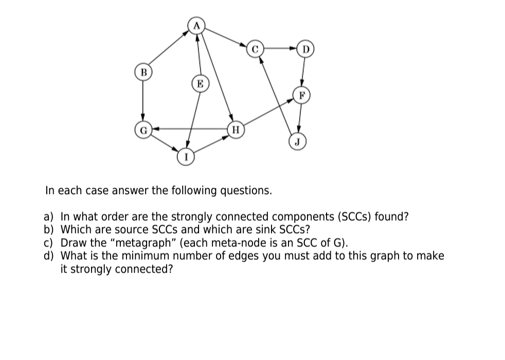In each case answer the following questions. a) In | Chegg.com