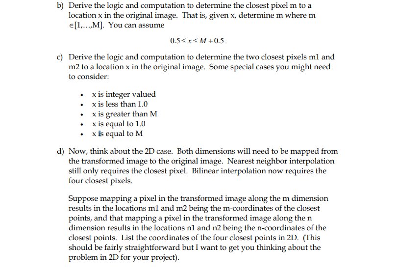 Solved b) Derive the logic and computation to determine the | Chegg.com