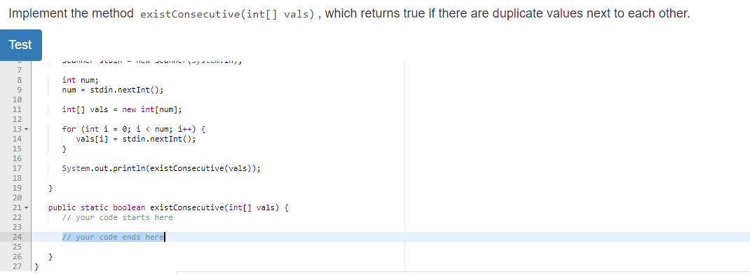 Solved Implement The Method Existconsecutiveint Vals 1440
