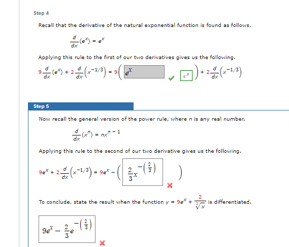Solved Recall that the derivative of the natural exponential | Chegg.com
