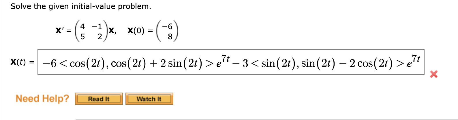 Solved Solve the given initial-value problem. | Chegg.com