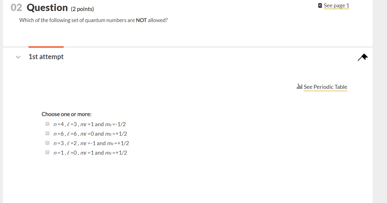 Solved 02 Question (2 points) @ See page 1 Which of the | Chegg.com