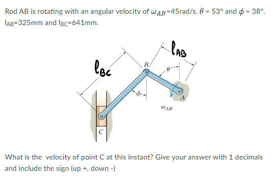 Solved We will apply this formula: vB=vA+ωAB×rB/A Match each | Chegg.com