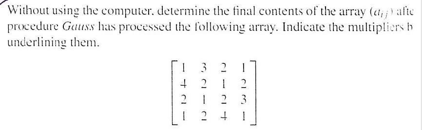 Solved without using the computer, determine the final | Chegg.com