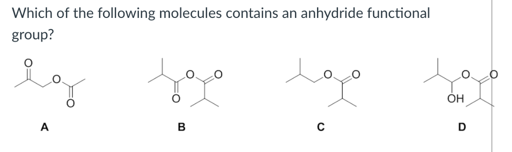 Solved Which of the following molecules contains an | Chegg.com